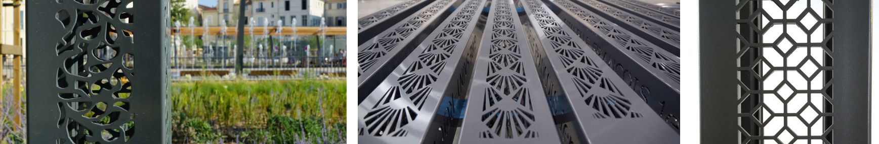 Technilum’s cut out poles – MESH LIGHTING